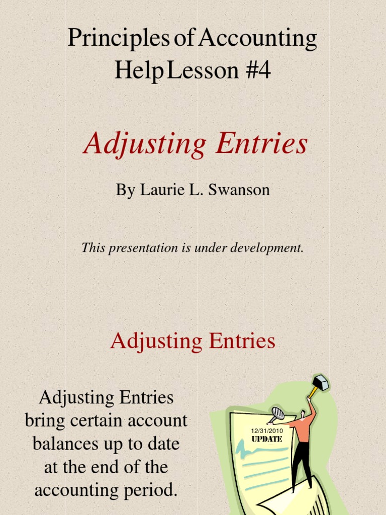 Principles of Accounting Help Lesson #4: Adjusting Entries | PDF ...