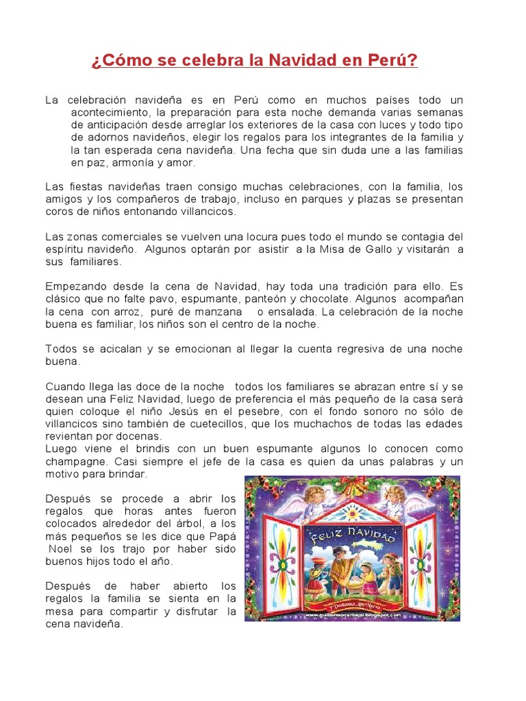Cómo Se Celebra La Navidad en Perú | PDF | Adviento | Navidad