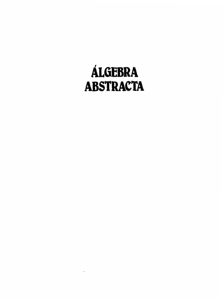 Algebra Abstracta - Herstein | PDF