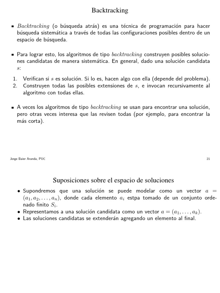 Backtracking | PDF | Algoritmos | Función (Matemáticas) Backtracking | PDF | Algoritmos | Función (Matemáticas)