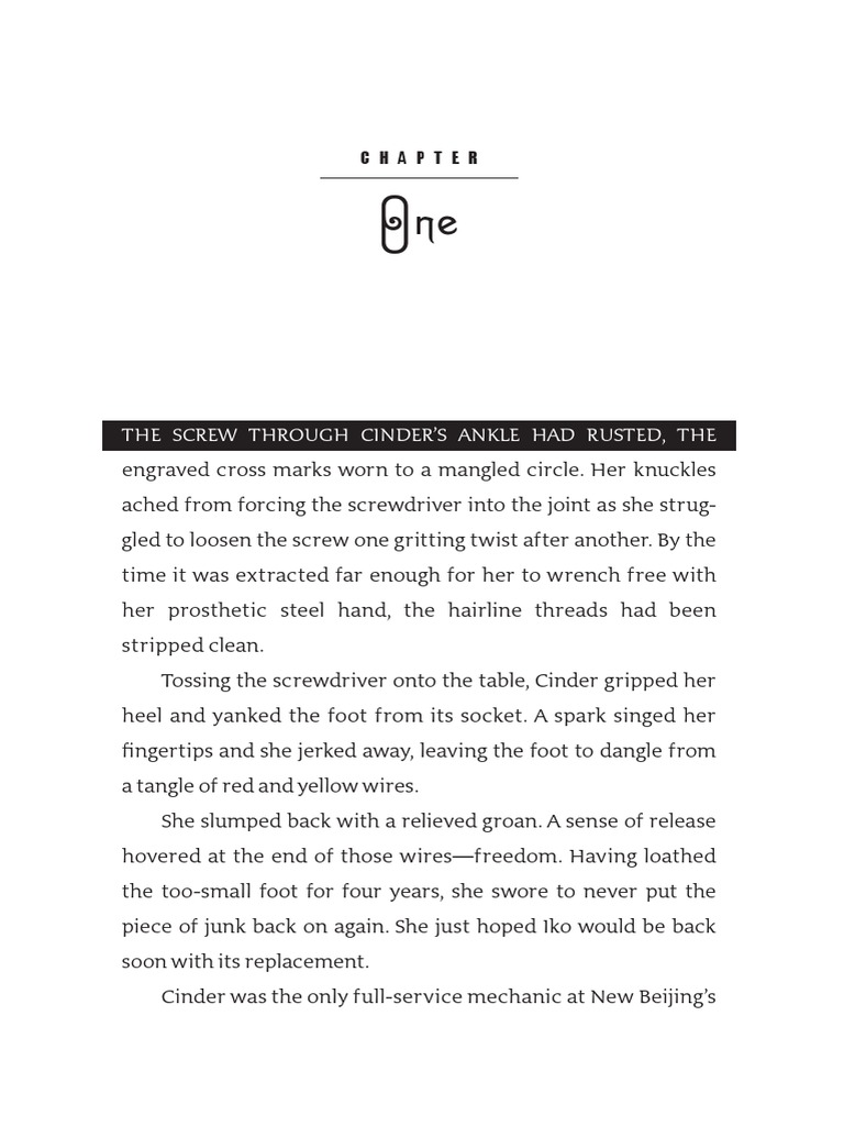 Cinder Chapter 1 by Marissa Meyer | PDF | Nature