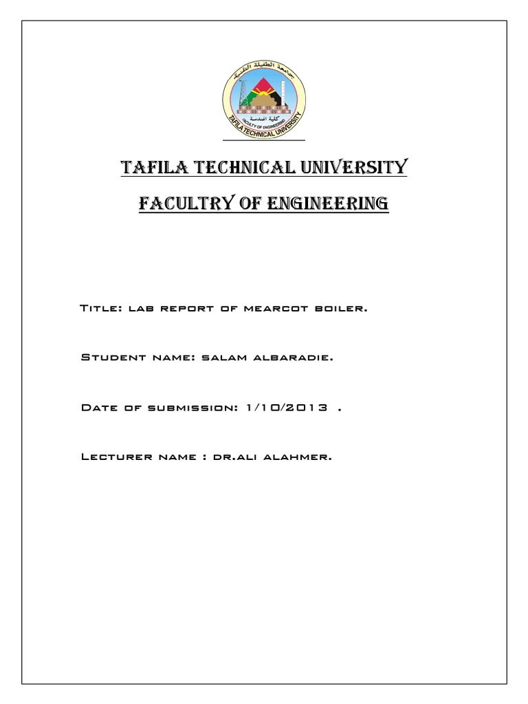 Lab Report of Mearcot Boiler. | PDF | Pressure | Pressure Measurement