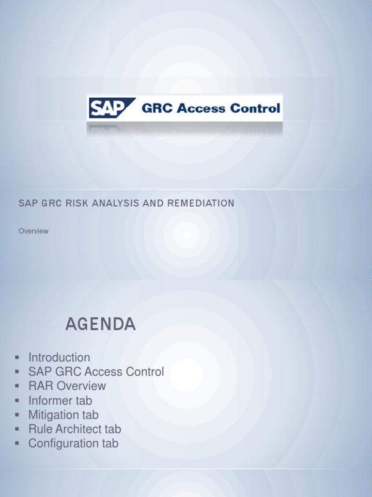 Sap GRC Risk Analysis and Remediation | PDF | Risk | Business Process