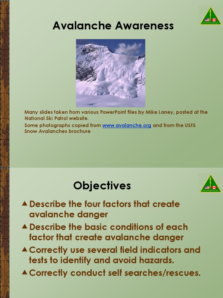 7th Grade Avalanche Powerpoint | PDF | Snow | Weather
