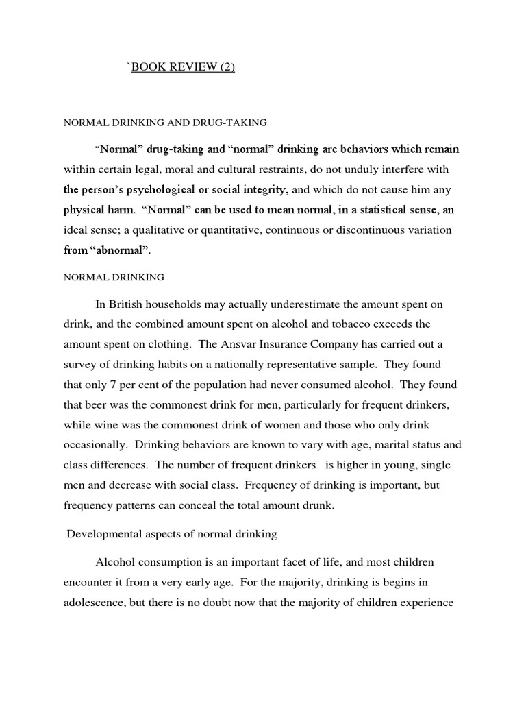 Normal Drinking and Drug-Taking | PDF | Alcoholic Drinks | Adolescence