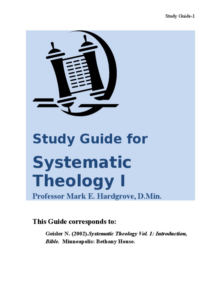 Geisler Study Guide Sys Theo I | PDF | Inductive Reasoning | Truth