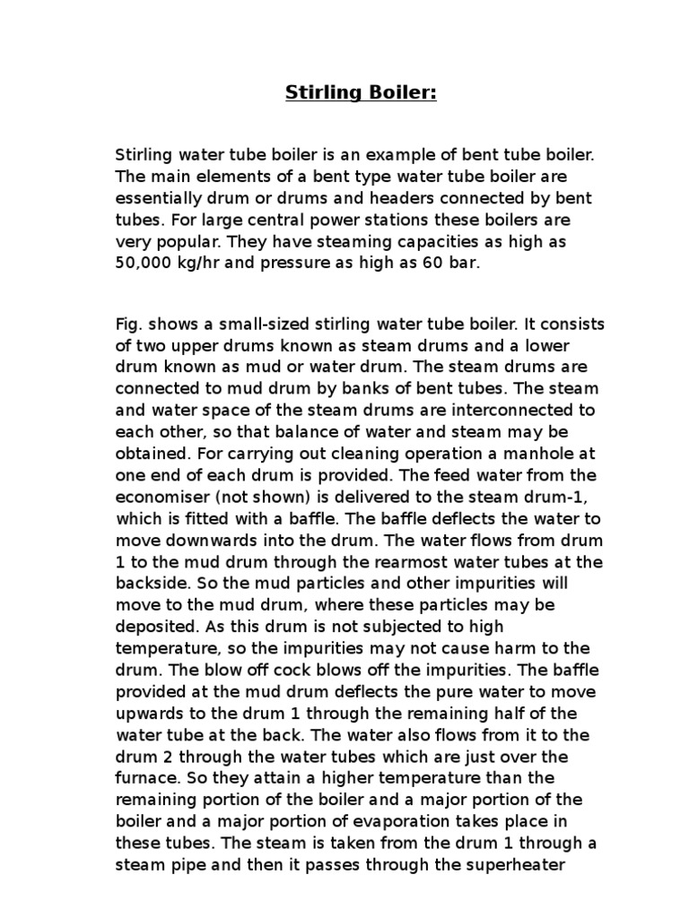 12.stirling Boiler | Download Free PDF | Boiler | Steam