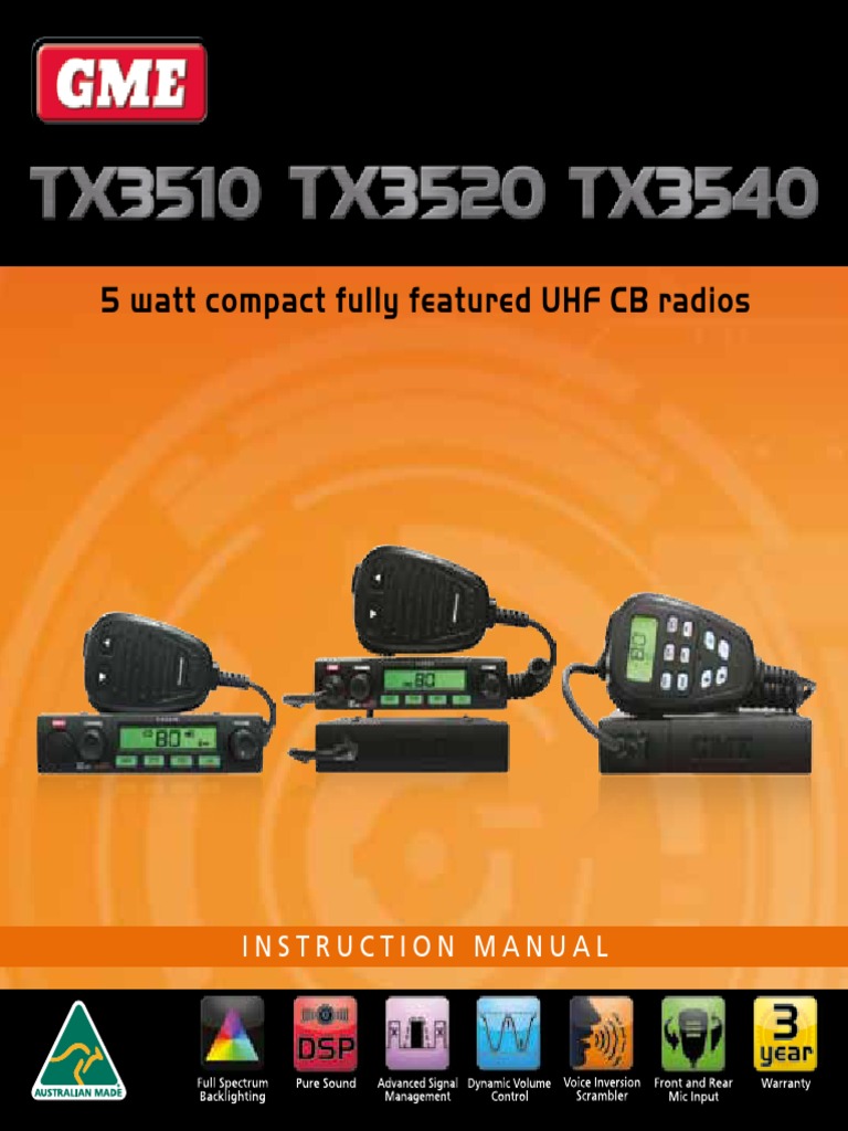 Gme Uhf 3500 Series | PDF | Radio Spectrum | Duplex (Telecommunications)