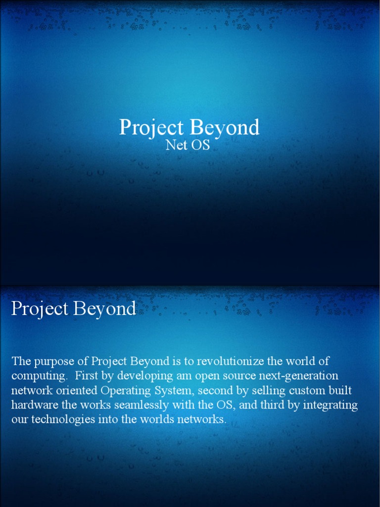 Project Beyond: Net OS | PDF | Operating System | Linux