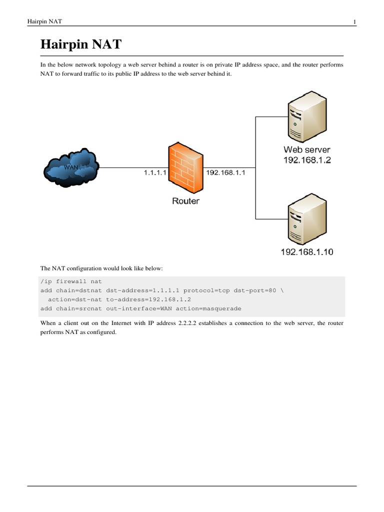 Hairpin NAT | PDF | Ip Address | Router (Computing)