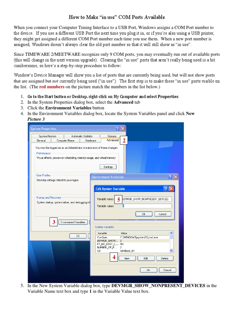Freeing Up COM Ports in Windows | PDF | Ibm Pc Compatibles | System ...