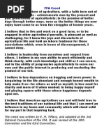 FFA Creed - English | PDF