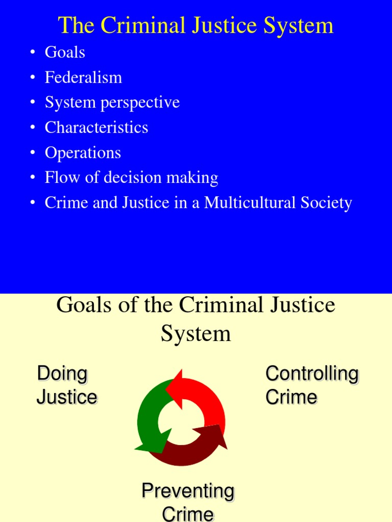 Goal of Criminal Justice System | Criminal Justice | Crime & Justice
