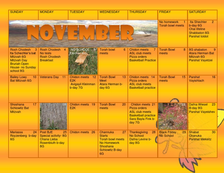 November Calendar | PDF