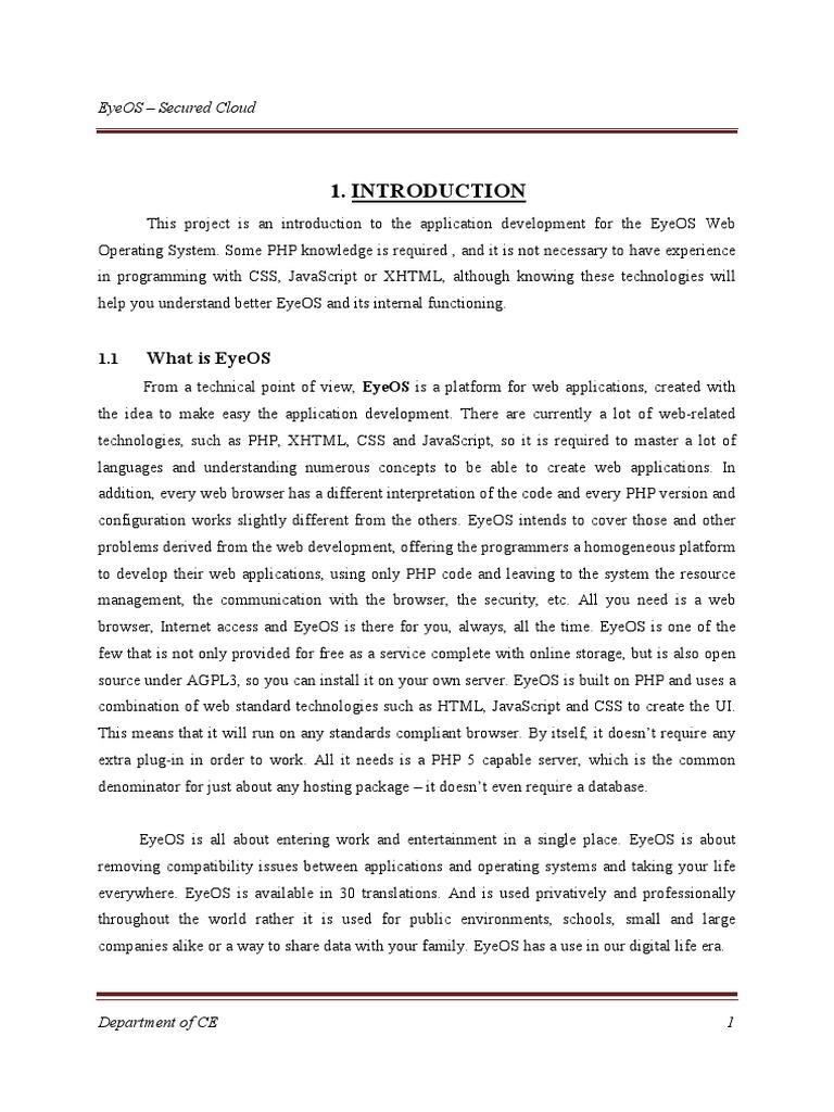 EyeOS - Secured Cloud Solution | PDF | Cloud Computing | Adobe Flash