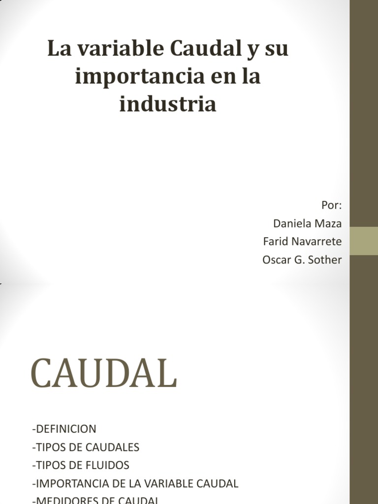 Importancia del Caudal en la Industria | PDF | Tecnología