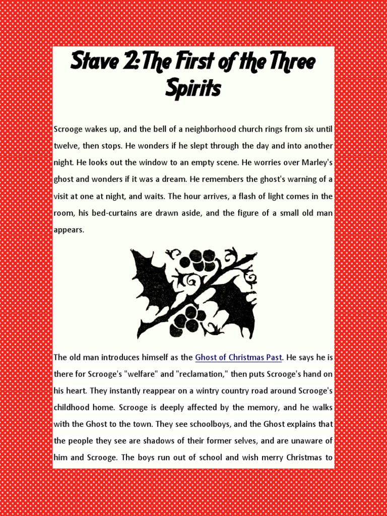 Chapter 2 - The First of The Three Spirits | PDF | Ebenezer Scrooge ...