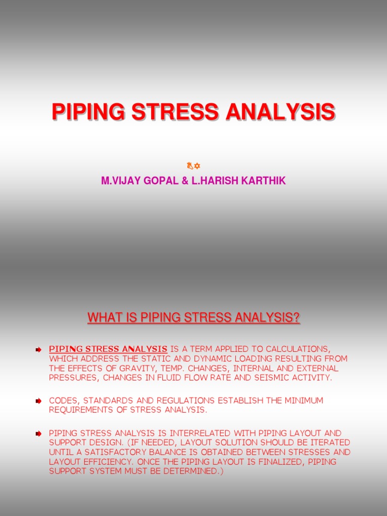 Piping Stress Analysis Overview | PDF | Yield (Engineering) | Fracture