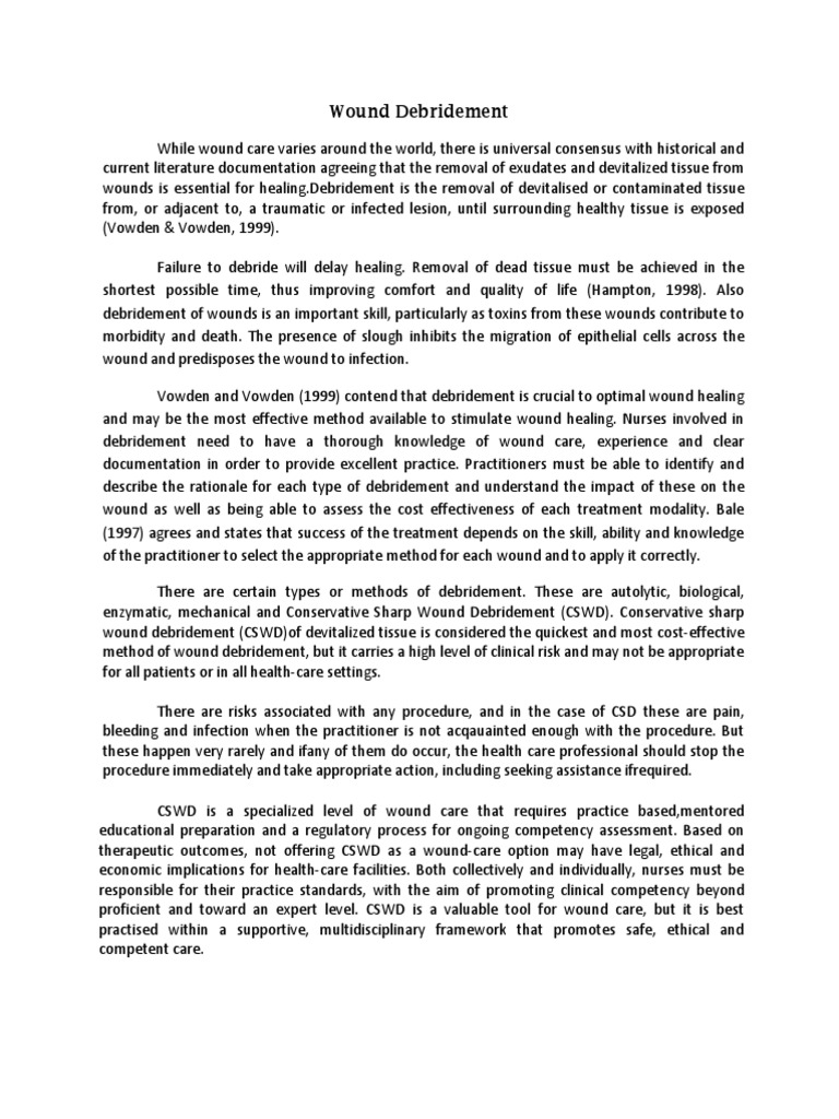 Wound Debridement | Healing | Wound