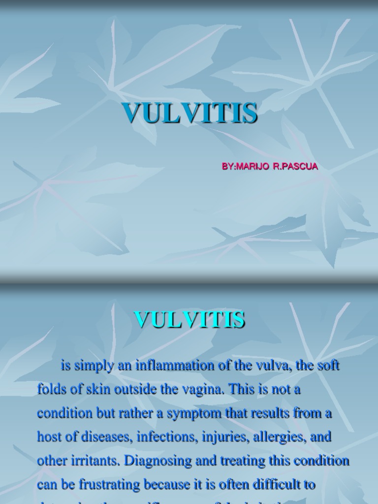 Vulvitis Power Point New | PDF | Wellness