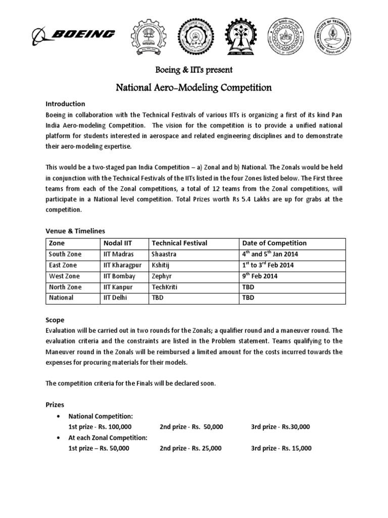 Boeing Aero-Modeling Competition 2025 | PDF | Gliding | Aeronautics