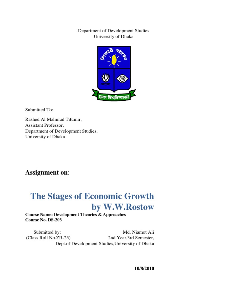 Economic Growth Stages by Rostow | PDF