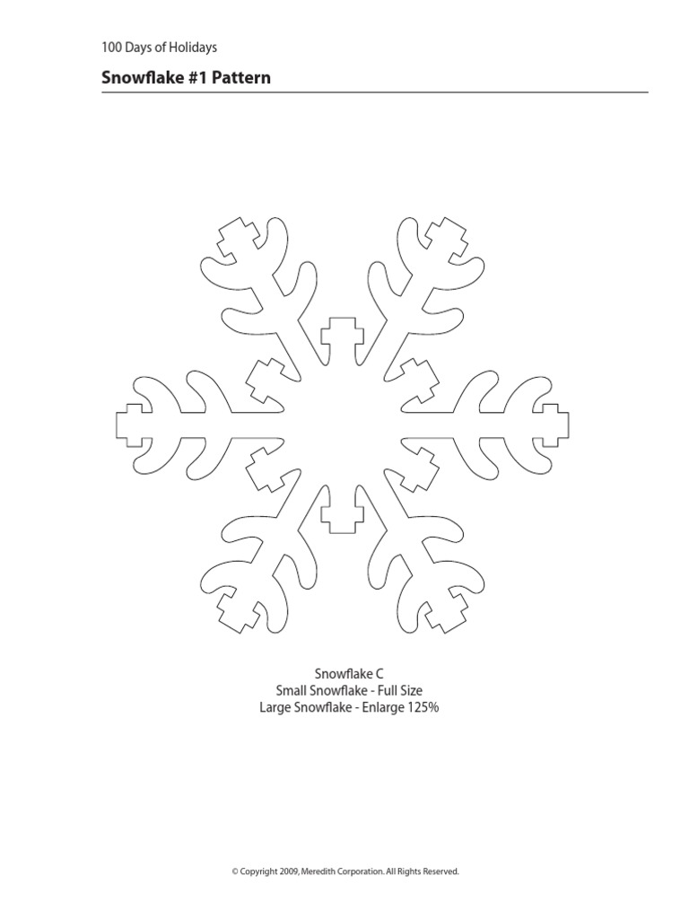 Snowflake 1 Pattern | PDF