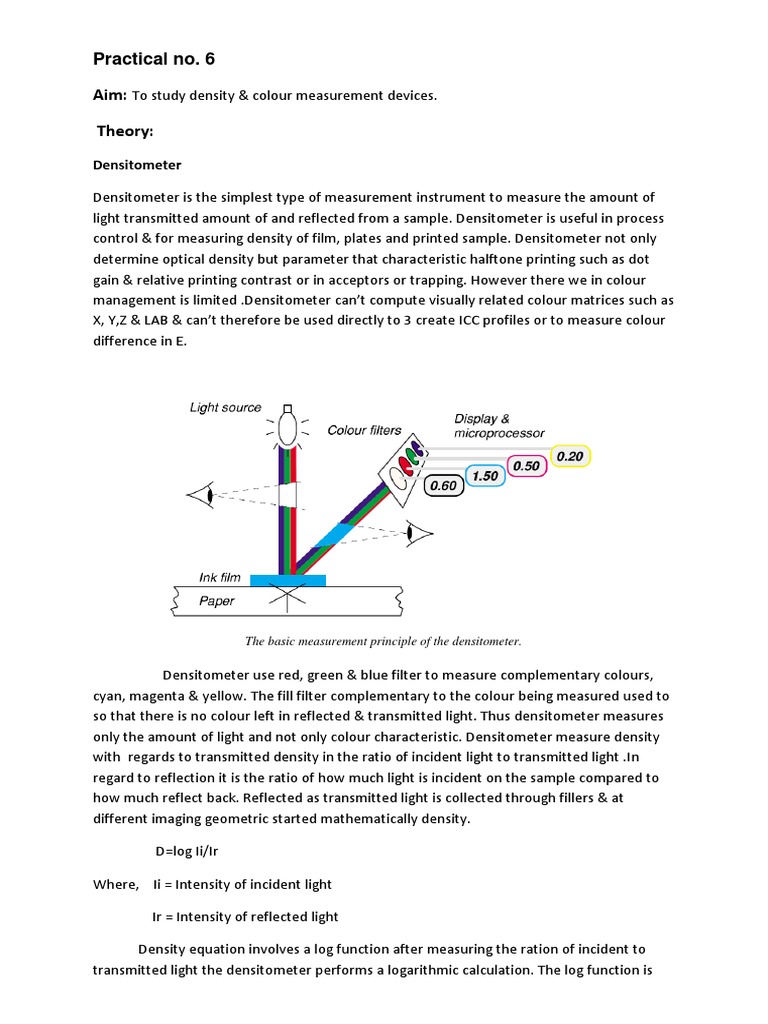6.density & Colour Measurement | PDF | Color | Spectrophotometry