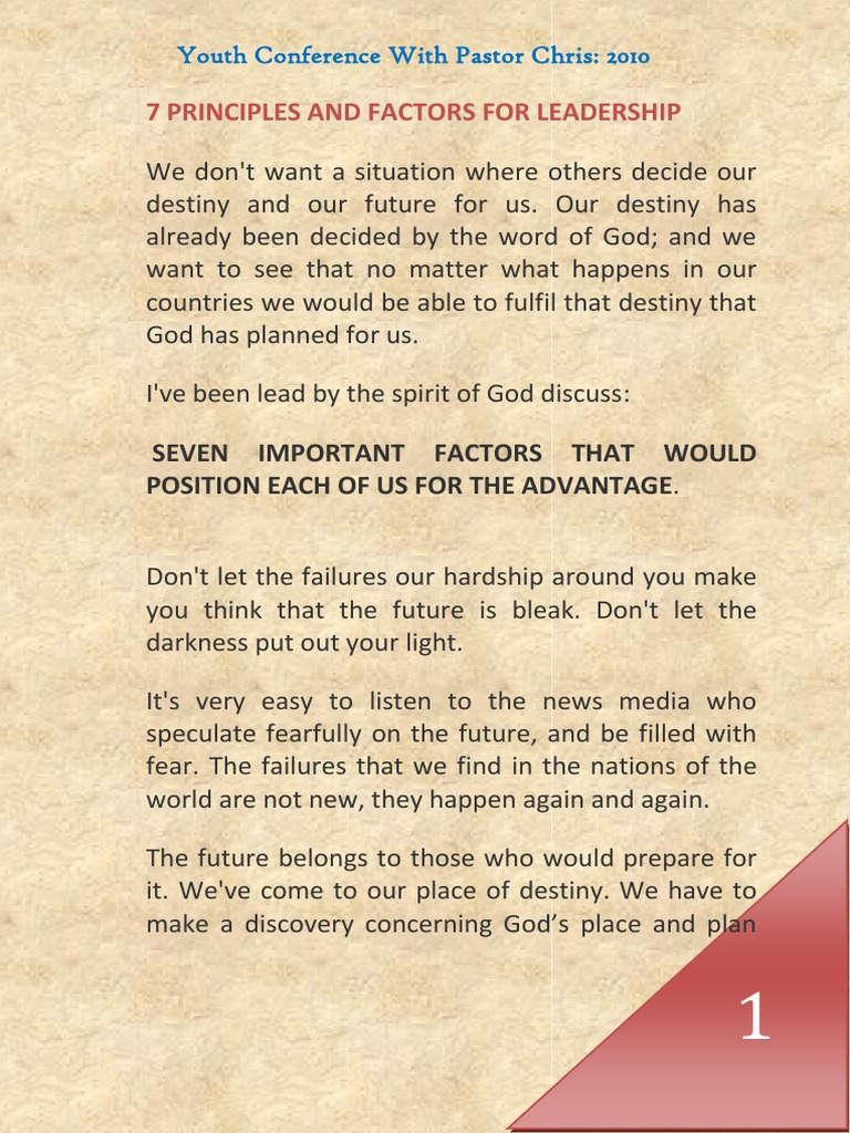 7 Principles of Leadership | PDF | Joshua | Jesus