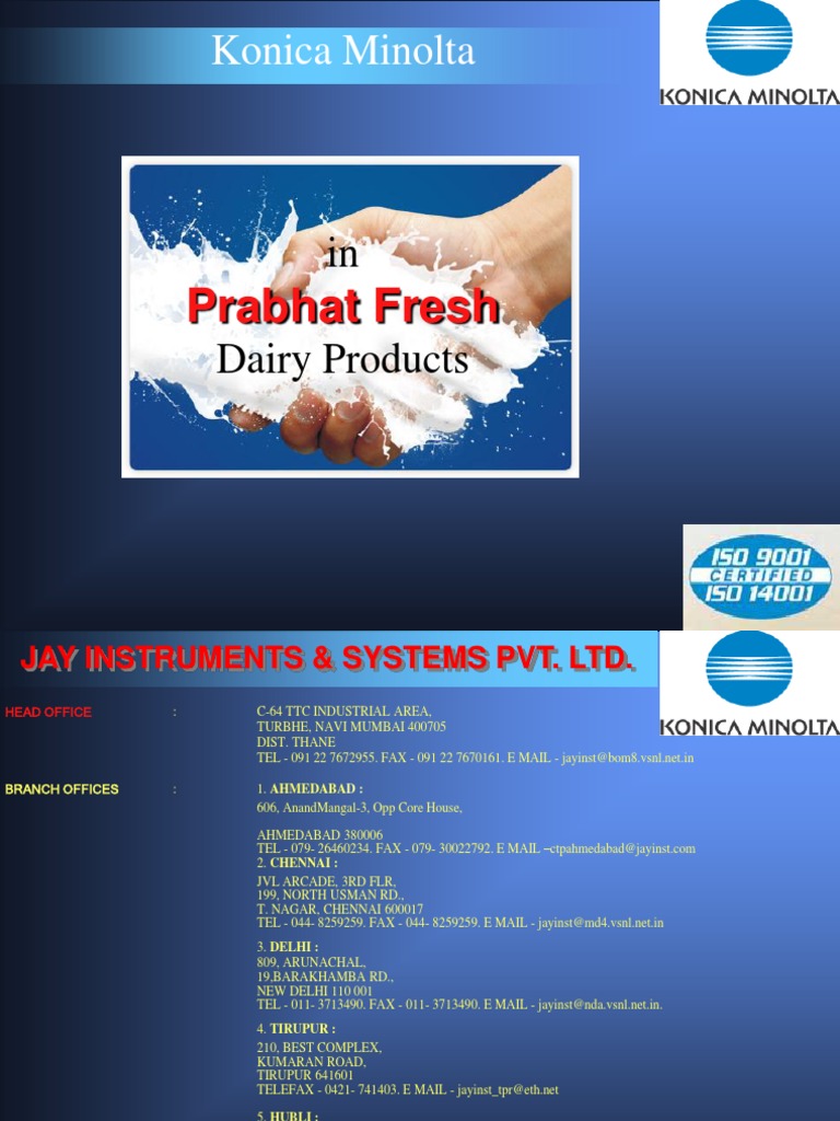 Konica Minolta & Dairy Applications | PDF | Caramel | Milk