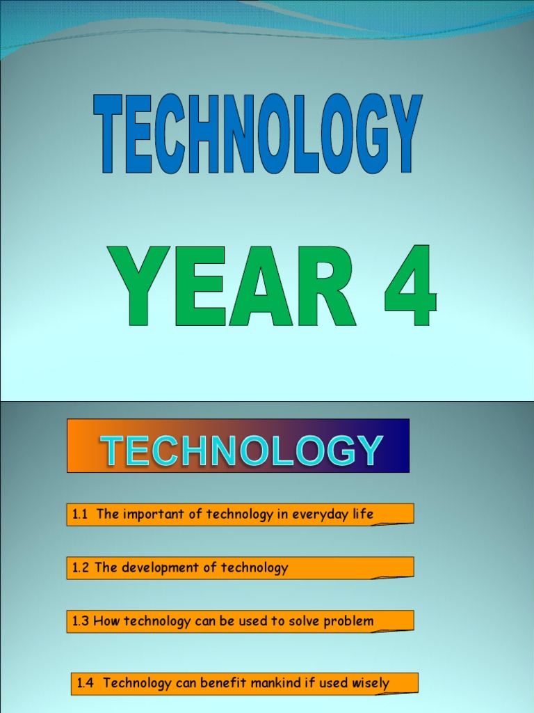 1.1 The Important of Technology in Everyday Life | PDF