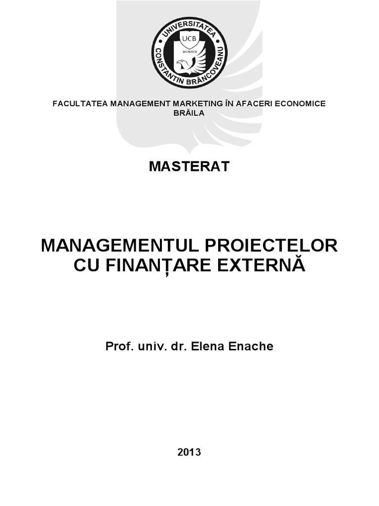 Proiecte Cu Finantare Externa | PDF