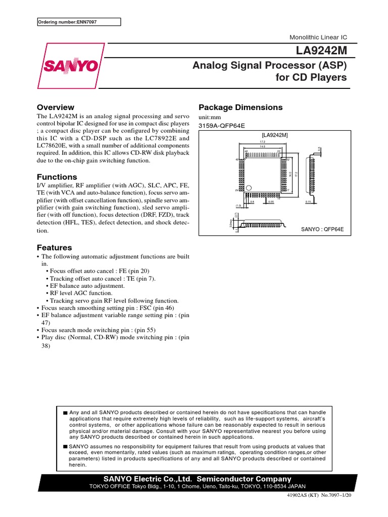 La 9242 | PDF | Amplifier | Digital Signal Processing
