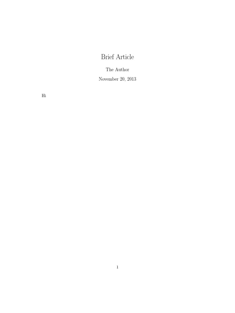 Brief Article by The Author | PDF