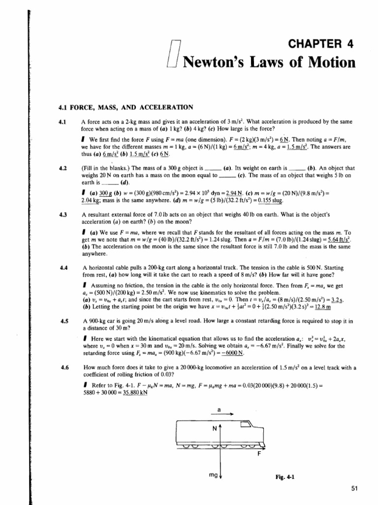 Newtons Law of Motion | PDF | Tension (Physics) | Force