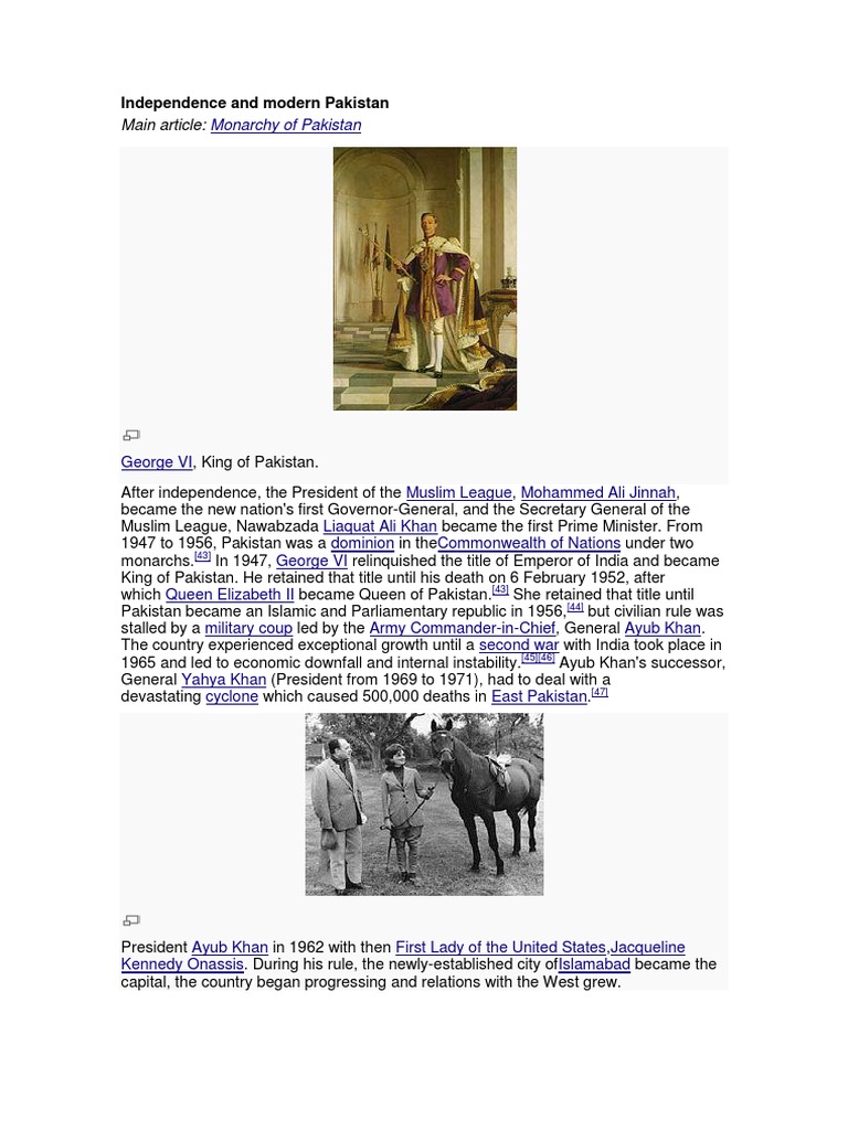History of Pakistan's Monarchy and Politics | PDF | Pakistan | Muhammad ...