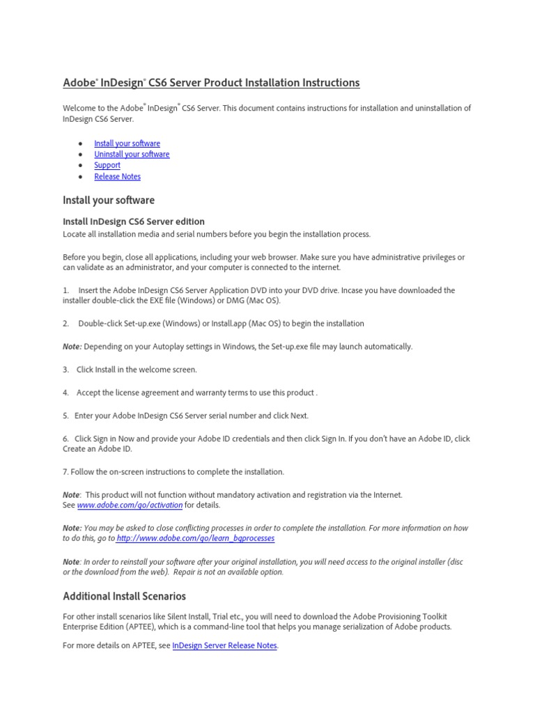 Installation Instructions | PDF | Adobe In Design | Installation ...