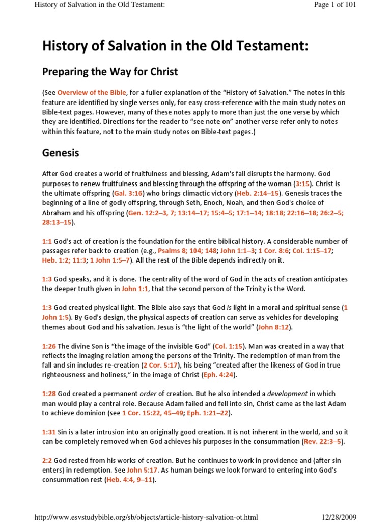 History of Salvation in OT ESV Study Bible | PDF | Jacob | Jesus