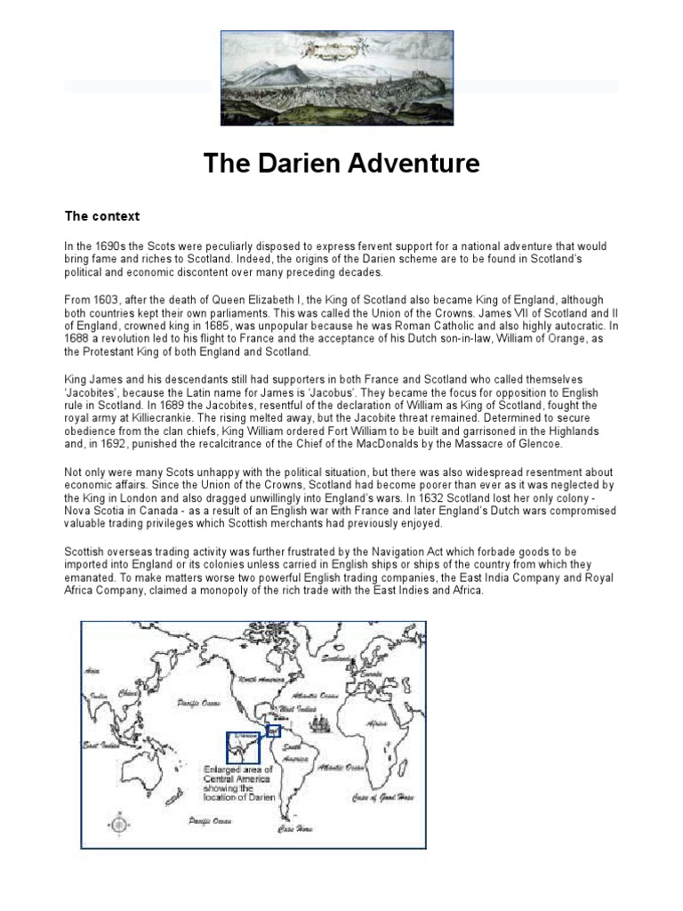 The Darien Adventure (17th Century Scotland Attempts To Found A Colony ...