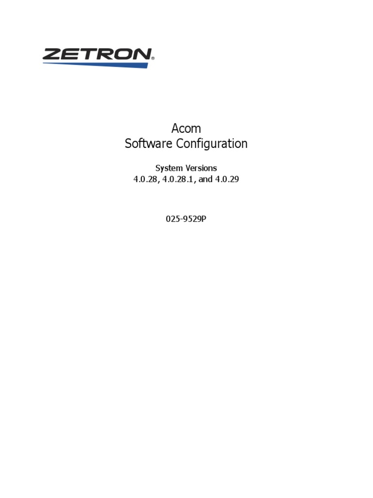 Acon Software Configuration 025-9529 PDF | PDF | Battery (Electricity ...