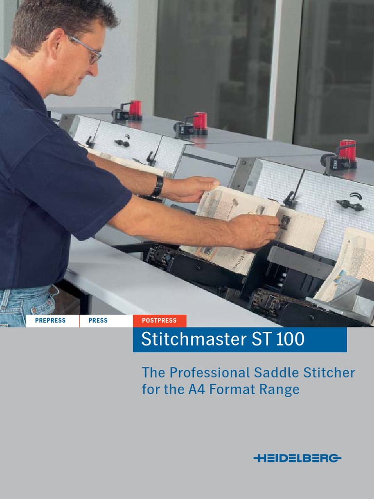 Stitchmaster ST 100 | PDF | Belt (Mechanical) | Publishing