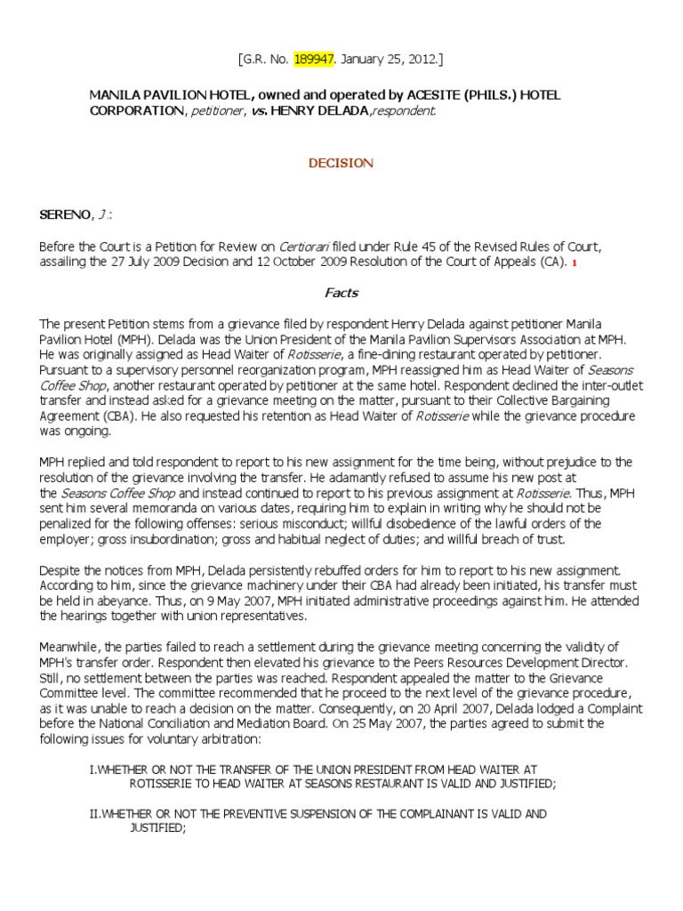 Labor Cases 7 | PDF | Arbitration | Employment