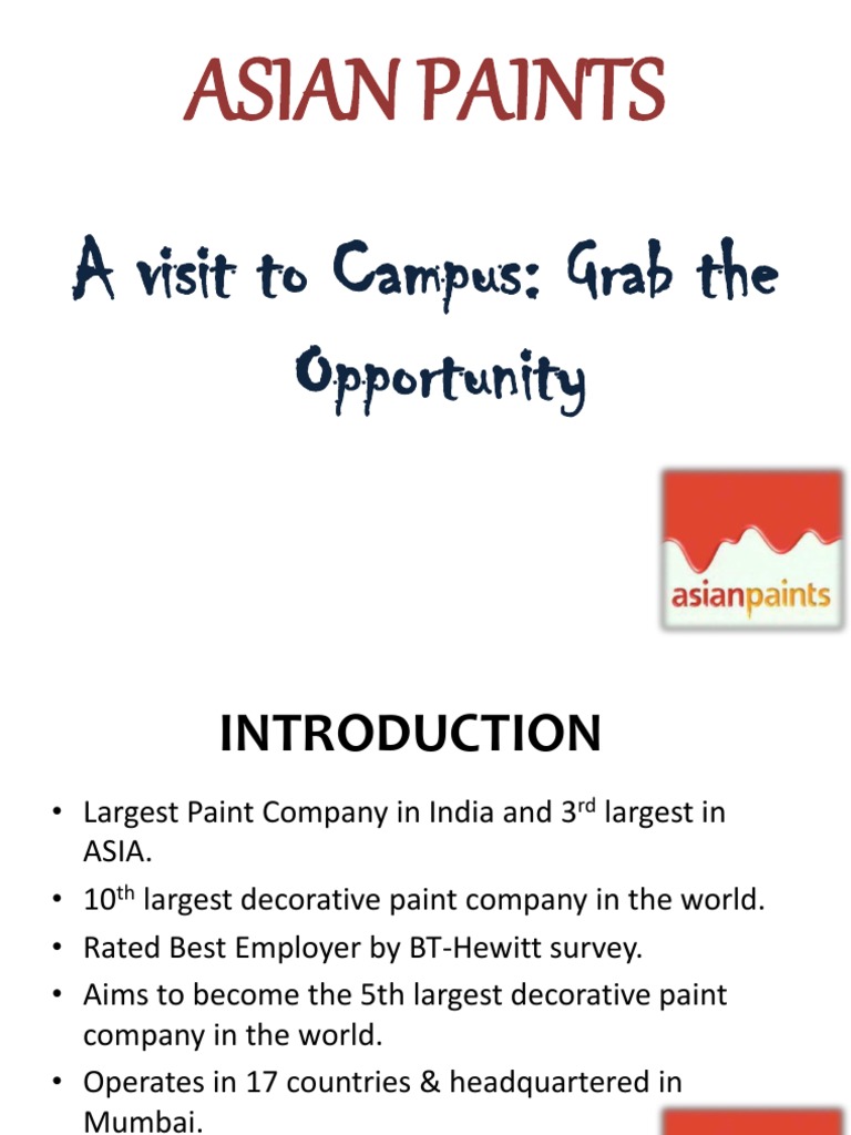 Asian Paints Complete Overview | PDF | Strategic Management | Paint