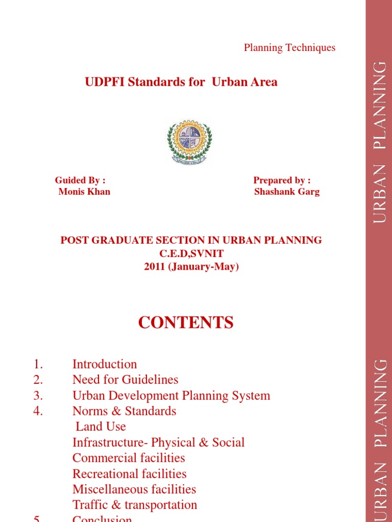 UDPFI Standards For Urban Area: Planning Techniques | PDF | Urban Planning | Trail