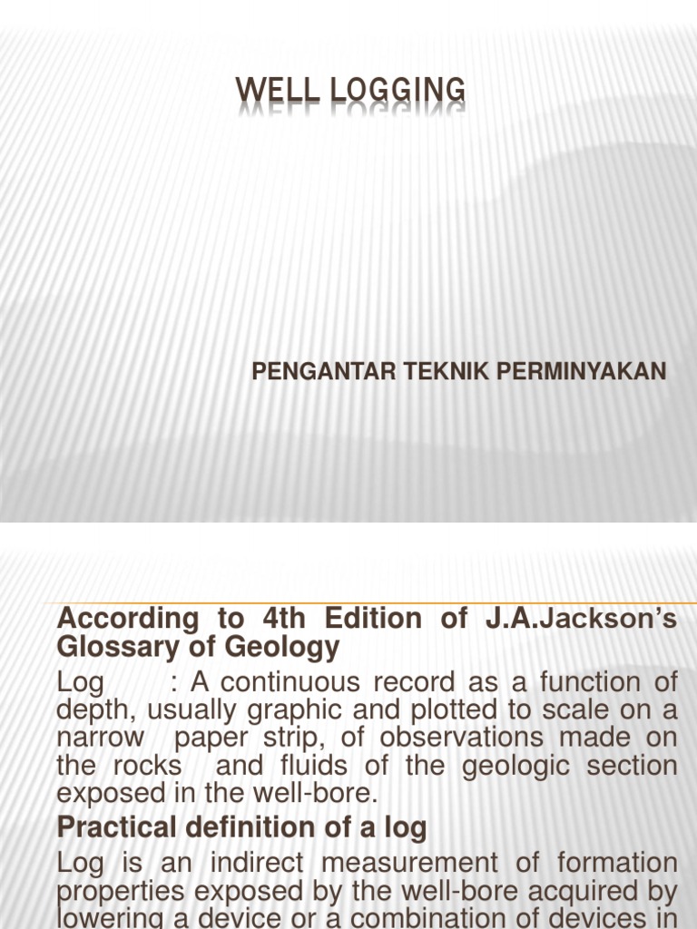 Well Logging | PDF