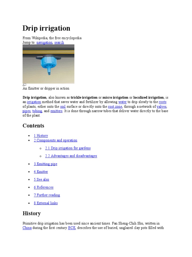 Drip Irrigation: Drip Irrigation, Also Known As Trickle Irrigation or ...