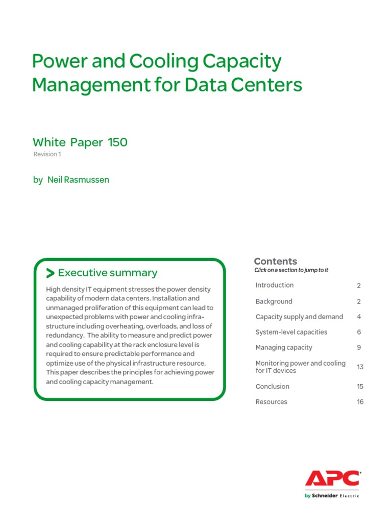 Power and Cooling Capacity Management For Data Centers | PDF | Data ...