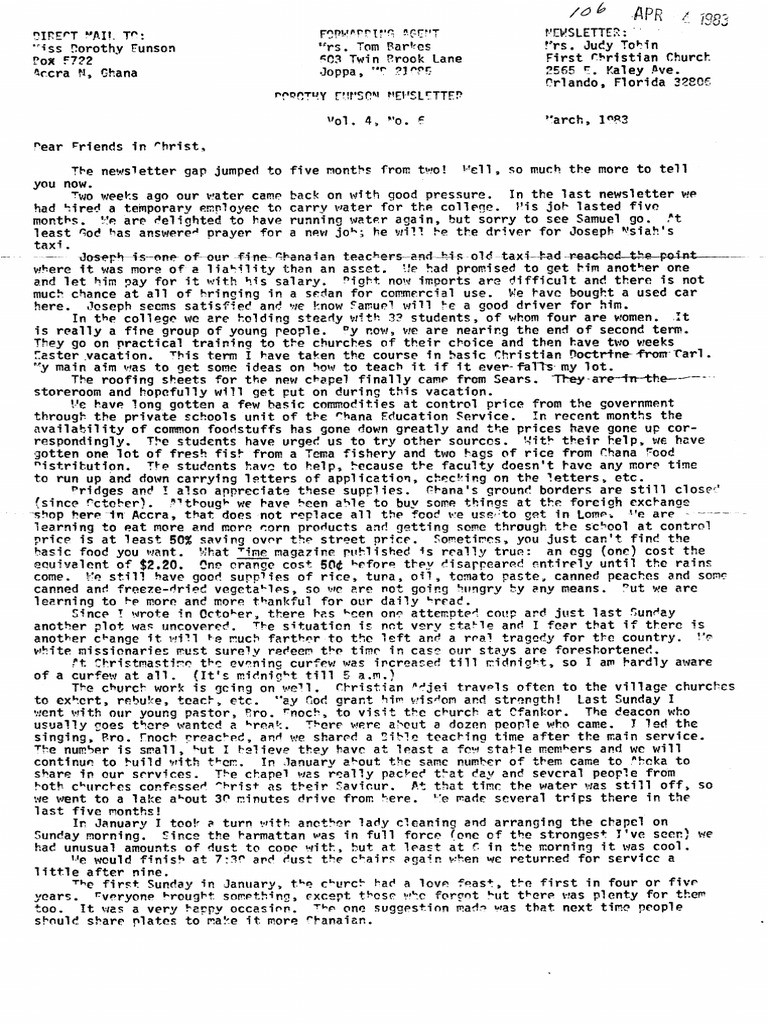 Eunson Dorothy 1983 Ghana | PDF | Exchange Rate | Ghana