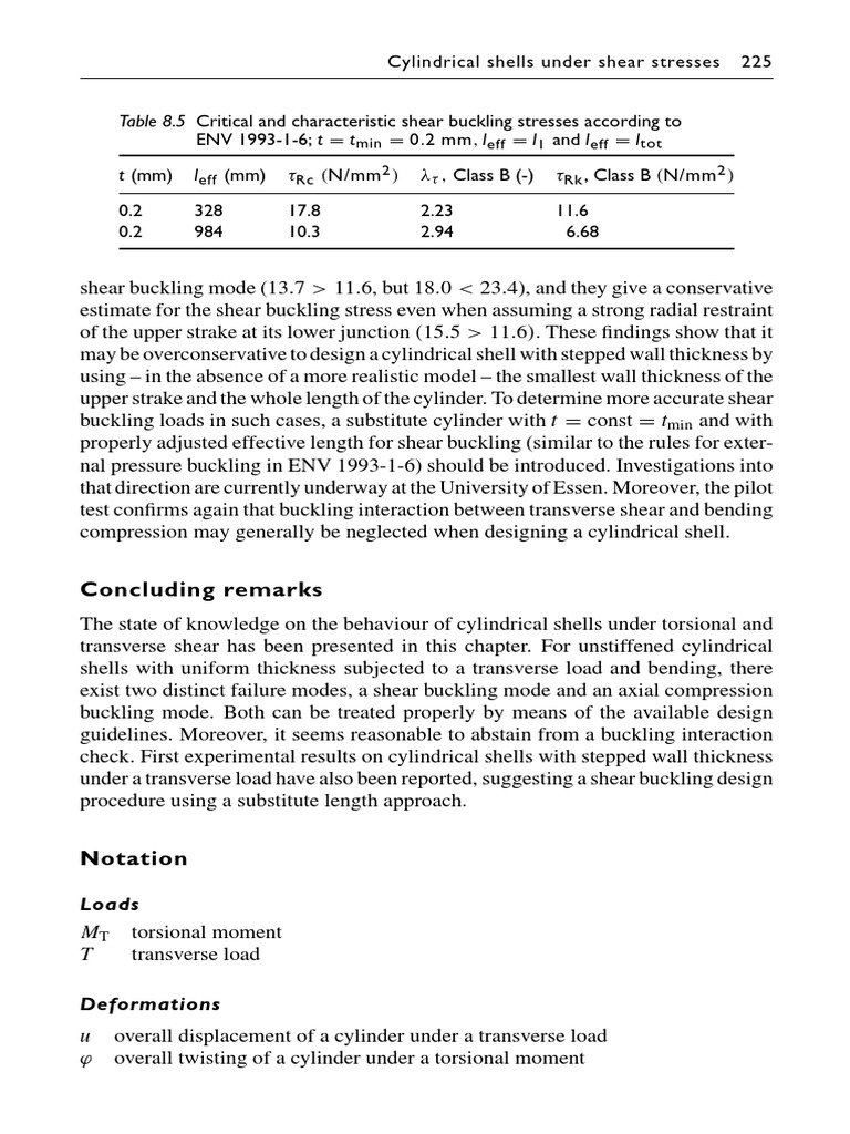 Shear Buckling in Cylindrical Shells | PDF | Teaching Methods ...