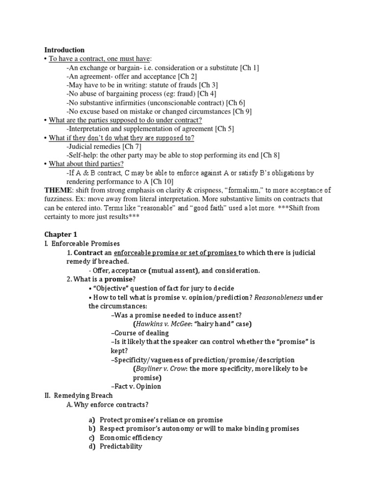 Contract Law: Key Principles Explained | PDF | Offer And Acceptance ...